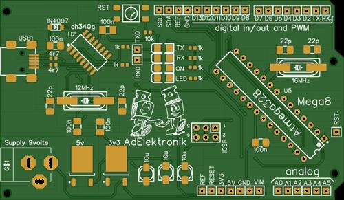 Arduino Uno mega8 - Share Project - PCBWay