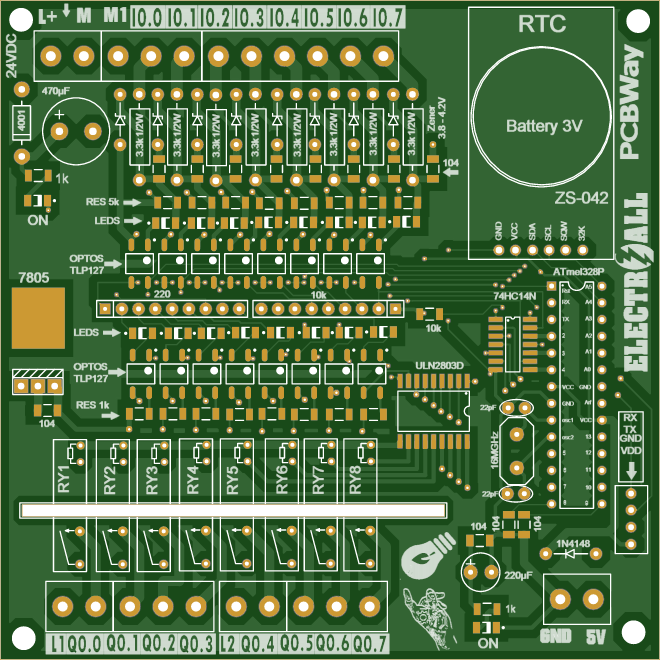 PLC CON ATMEGA 328P CIRCUITO SIMILAR AL PLC DE SIEMENS - Share Project ...