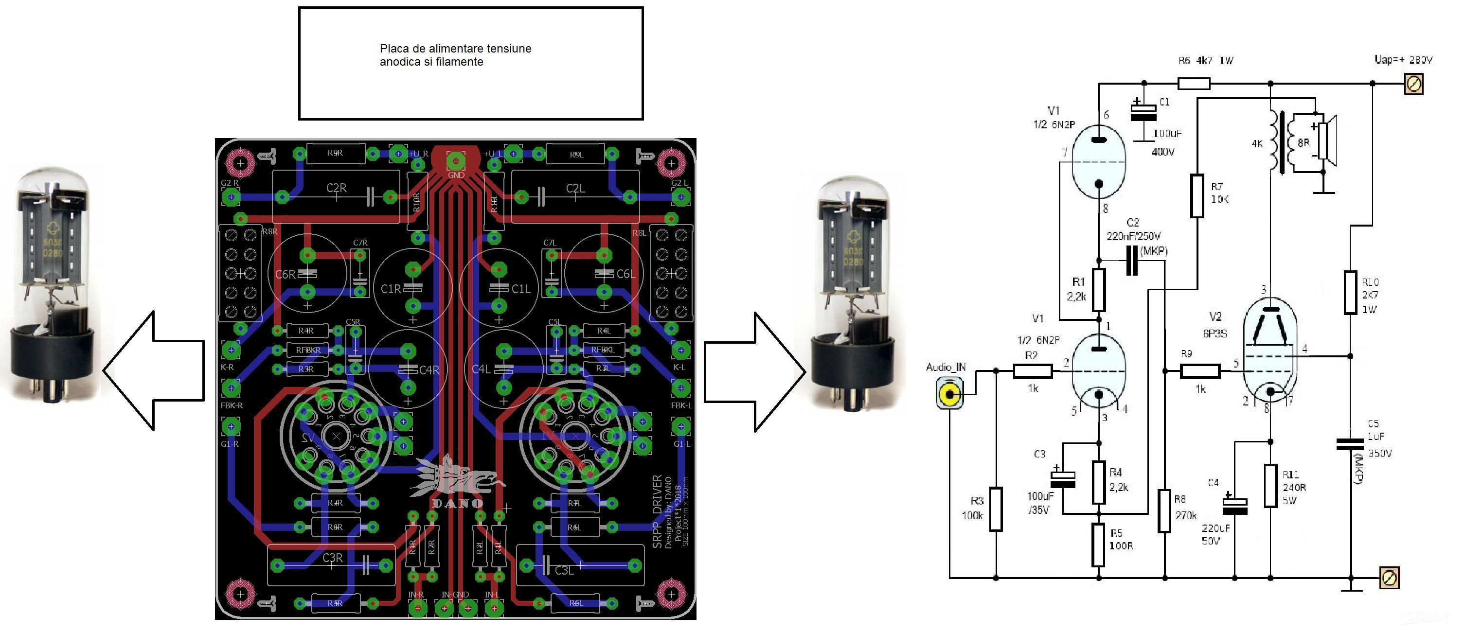 SRPP tube stage 6N2P - Share Project - PCBWay