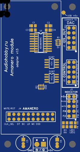 Combo384 (Amanero) - I2S isolator v1.5 - Share Project - PCBWay