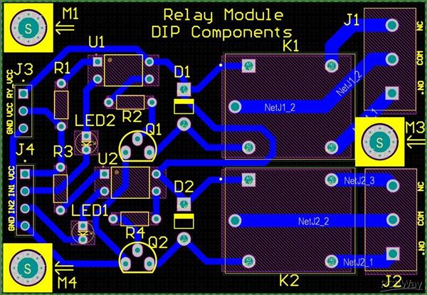 5v Arduino Relay module - 2 Channel (DIP COMPONENTS) - Share Project ...