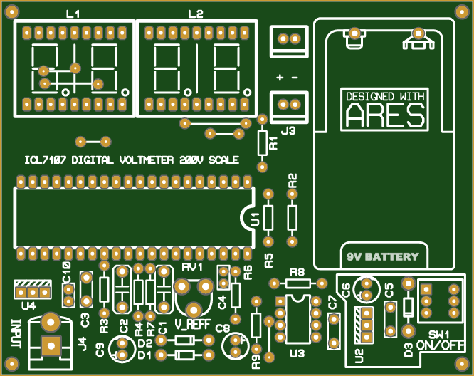 Building a digital voltmeter using ICL7107 - Share Project - PCBWay