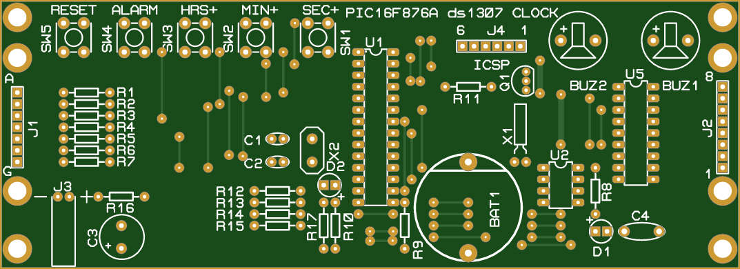 PIC16F876A Digital Clock - Share Project - PCBWay