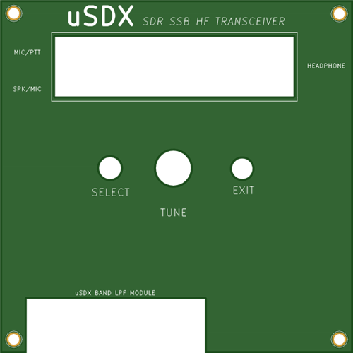 Front panel for uSDX – An Arduino Based SDR All Mode HF Transceiver ...