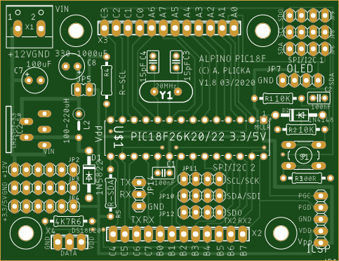 ALPINO PIC18 PIC18F1320 PC817 - Share Project - PCBWay