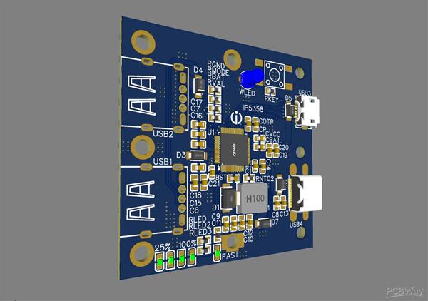 Full protocol power bank IP5358 - Share Project - PCBWay