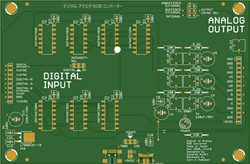 Video DAC RGBI to RGBA Adapter for old computers (Commodore 128, PC ...