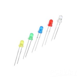 500Pcs 3mm LED Light 5 Color Mixed DIY Assortment Diodes Kit - Redeem ...