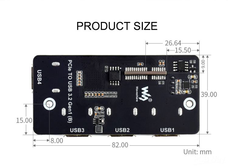 CM4 Backplane Expansion Board PCI-E To usb3.2 Gen1 Expansion Card ...